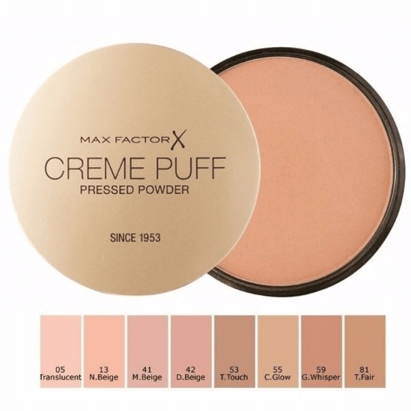 Max Factor Cream Puff Pressed Powder (5/13/41/42/50/53/55/59/75/81/85 ...